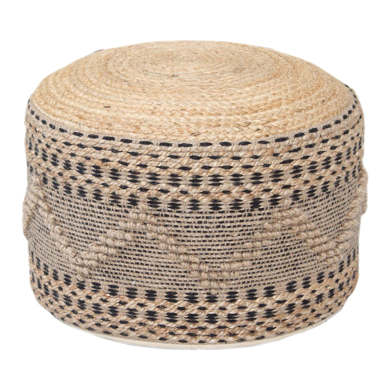 Bangku Argos The Classic pouf-stool, jute-cotton in natural shade ...